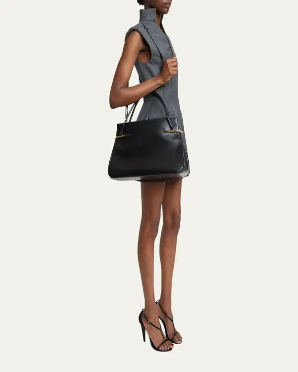 Givenchy Large Smooth Leather Shoulder Bag - Black