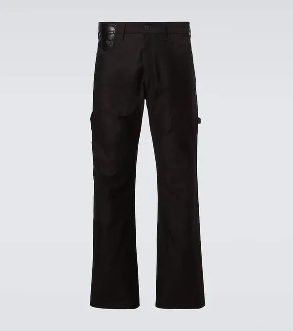 Junya Watanabe Leather-trimmed Straight Jeans