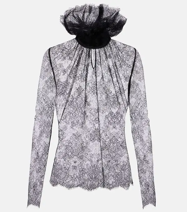 Alexander McQueen Floral Lace Top