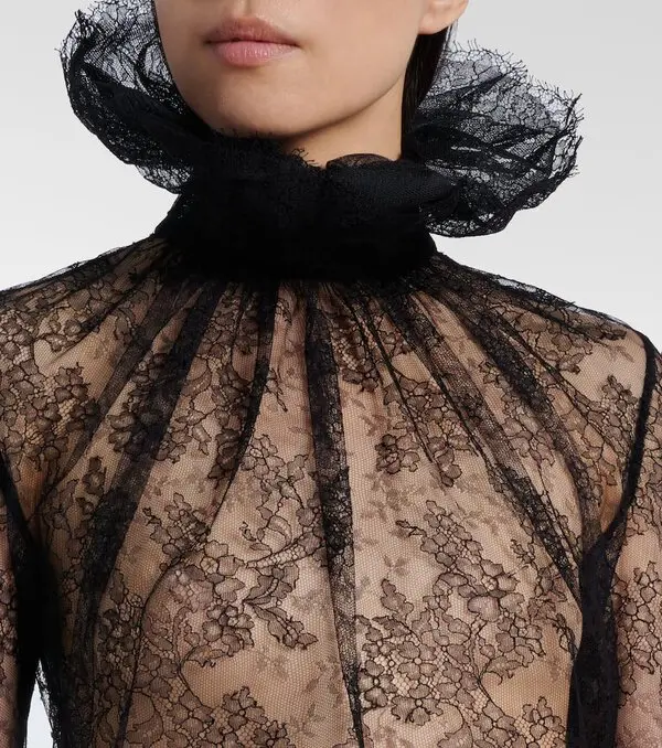 Alexander McQueen Floral Lace Top