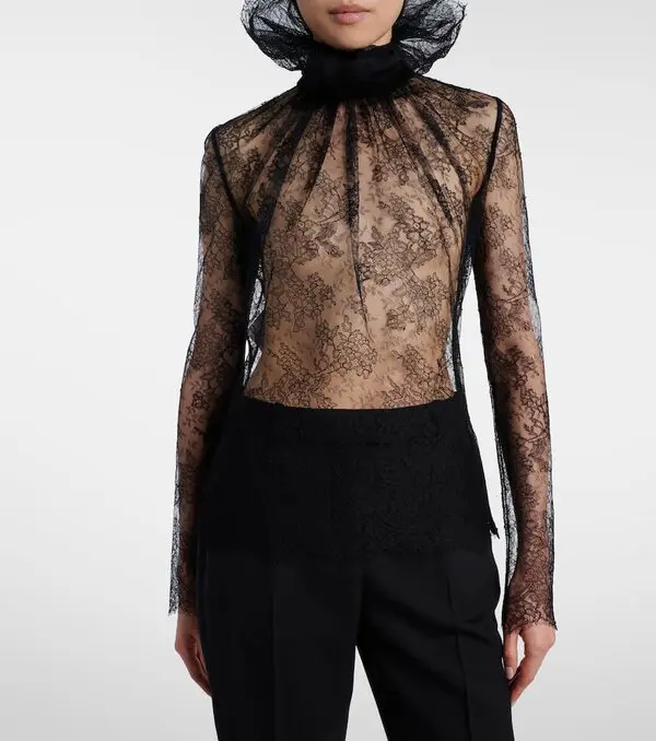 Alexander McQueen Floral Lace Top