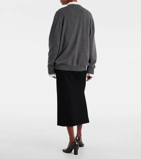 THE ROW Ligeia Cashmere Sweater - Grey