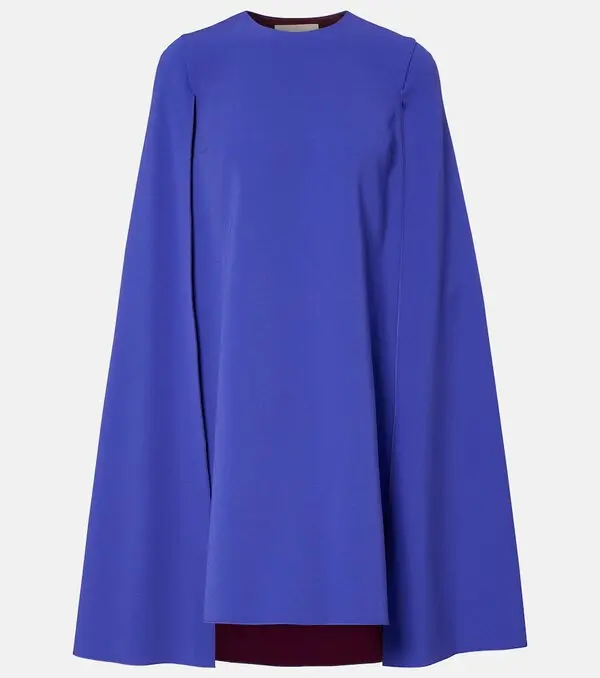ROKSANDA Twiggy Caped Crêpe Cocktail Dress - Blue