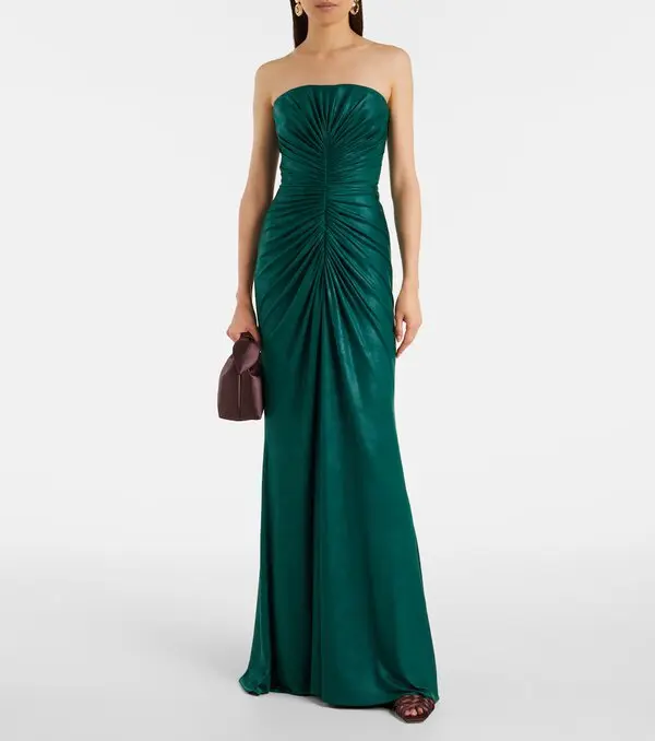 Elie Saab Ruched Jersey Gown