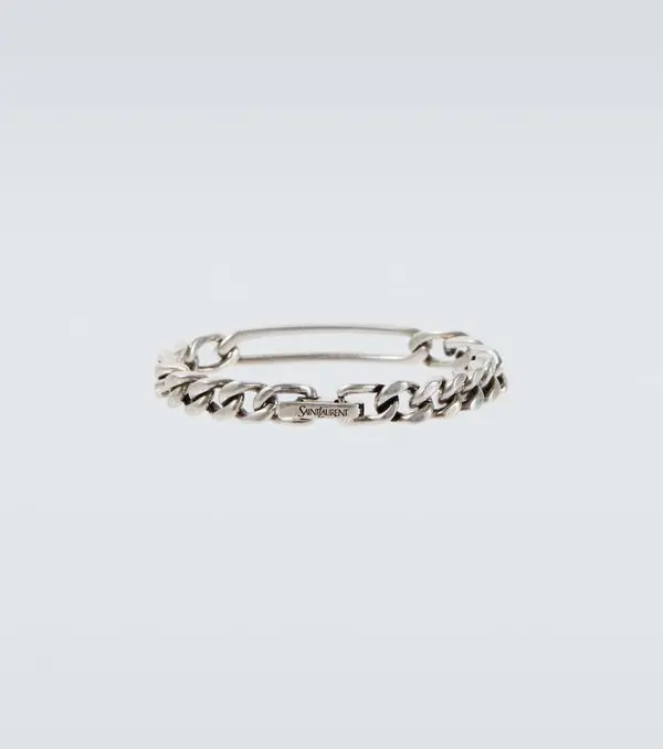 Saint Laurent Logo Chain Bracelet - Silver