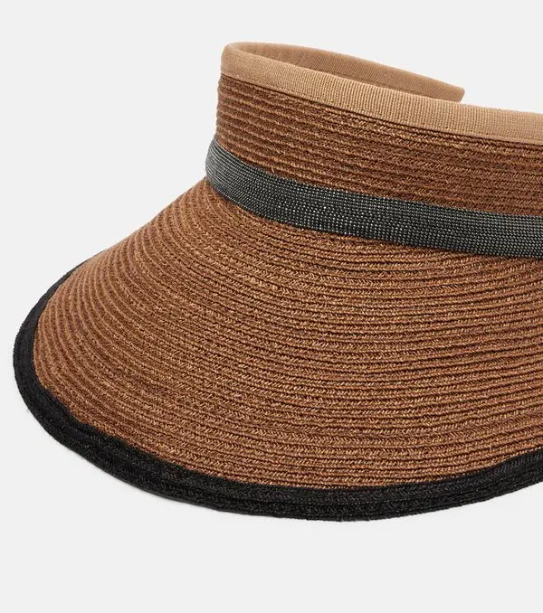 Brunello Cucinelli Monili Hemp And Cotton-blend Visor