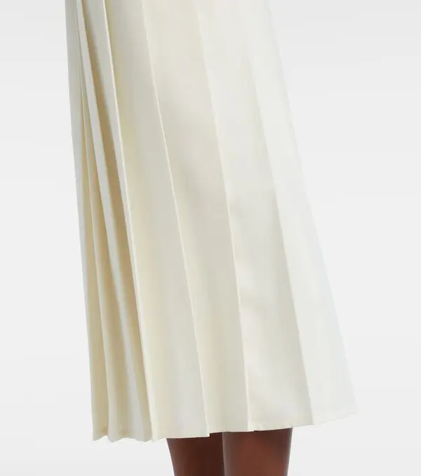 Brunello Cucinelli Pleated Midi Skirt - Beige