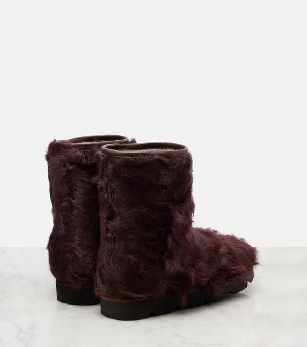 Brunello Cucinelli Shearling Ankle Boots