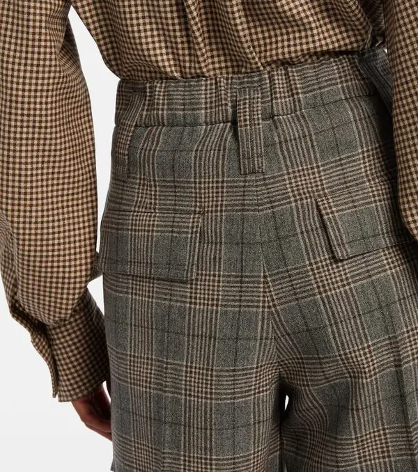 Brunello Cucinelli Checked Virgin Wool Shorts