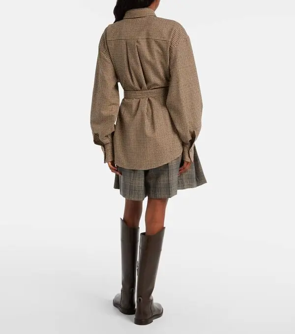 Brunello Cucinelli Checked Virgin Wool Overshirt