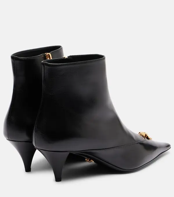 Versace La Medusa 55 Leather Ankle Boots