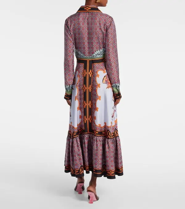 La DoubleJ San Pietro Printed Silk Maxi Dress - Multicoloured