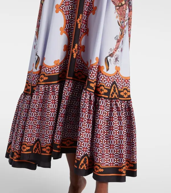 La DoubleJ San Pietro Printed Silk Maxi Dress - Multicoloured