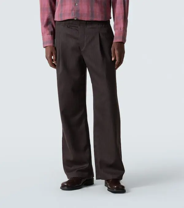 Our Legacy Leisure Mid-rise Wide-leg Wool Pants