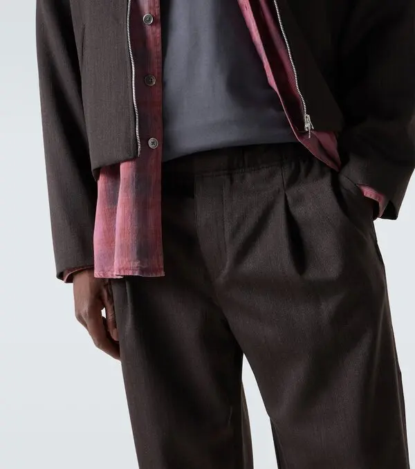 Our Legacy Leisure Mid-rise Wide-leg Wool Pants
