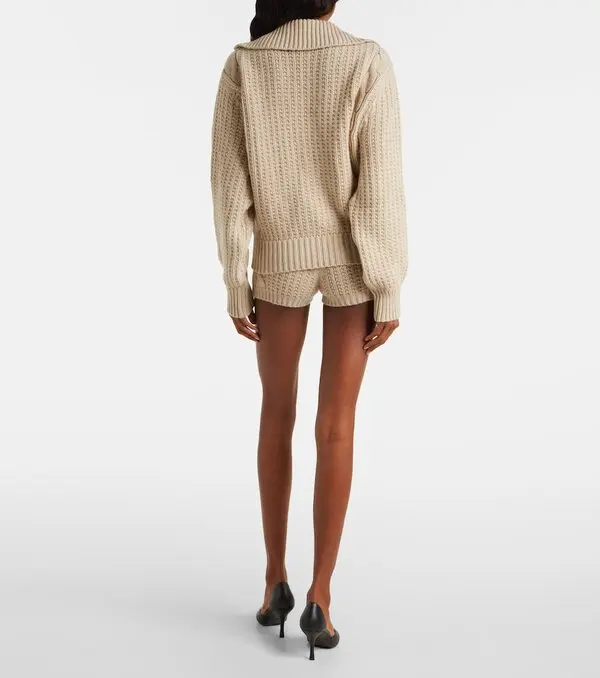 Magda Butrym Cable-knit Cashmere Sweater - Beige