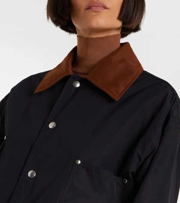 Plan C Cropped Twill Jacket