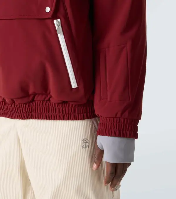 Brunello Cucinelli Half-zip Ski Jacket - Burgundy