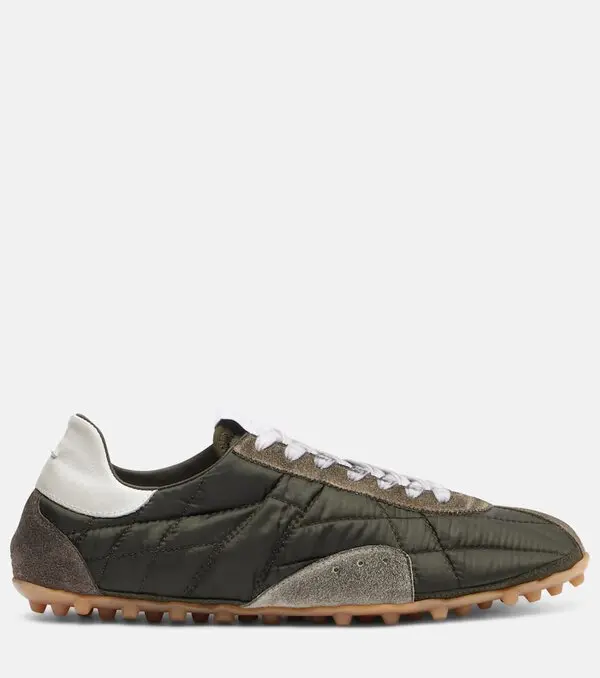 MAISON MARGIELA Sprinters Suede-trimmed Sneakers - Green