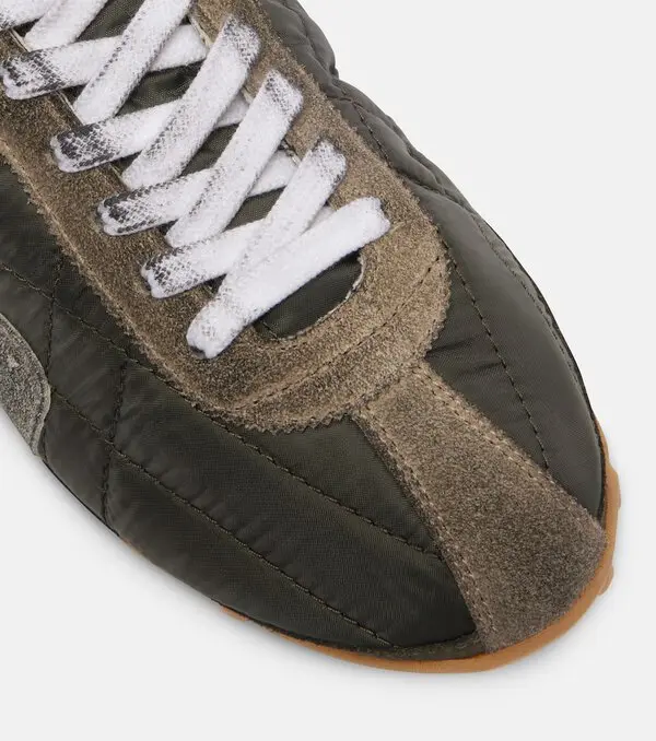 MAISON MARGIELA Sprinters Suede-trimmed Sneakers - Green