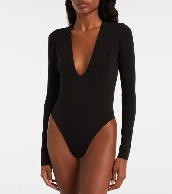 Balenciaga Long Sleeve V-neck Bodysuit