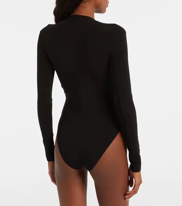 Balenciaga Long Sleeve V-neck Bodysuit