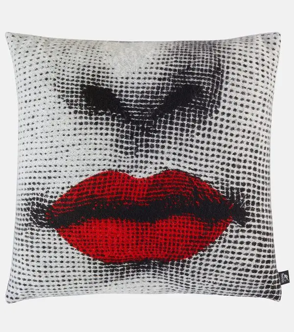 FORNASETTI Kiss Jacquard Cushion