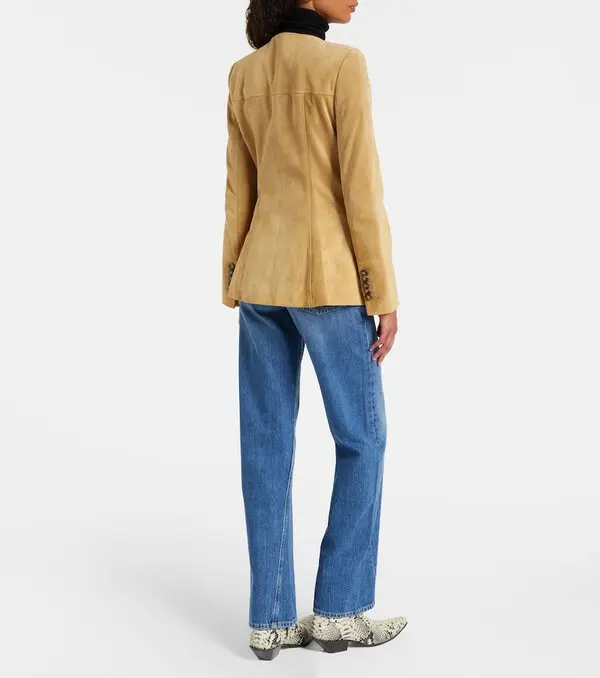 Veronica Beard Orrin Suede Jacket - Beige