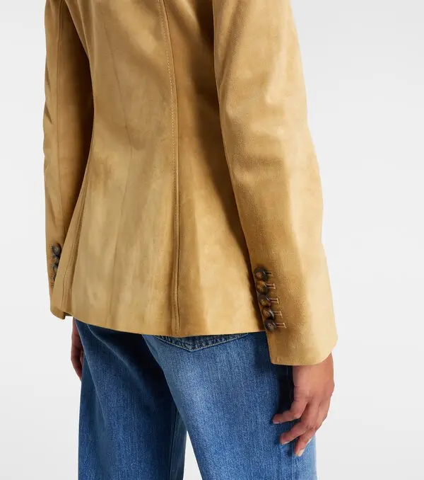Veronica Beard Orrin Suede Jacket - Beige