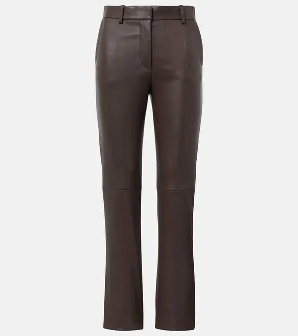 JOSEPH Coleman Slim Leather Pants