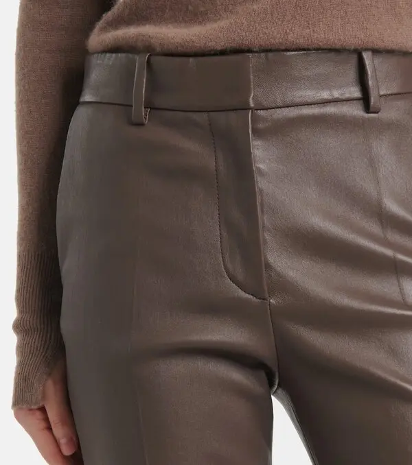 JOSEPH Coleman Slim Leather Pants