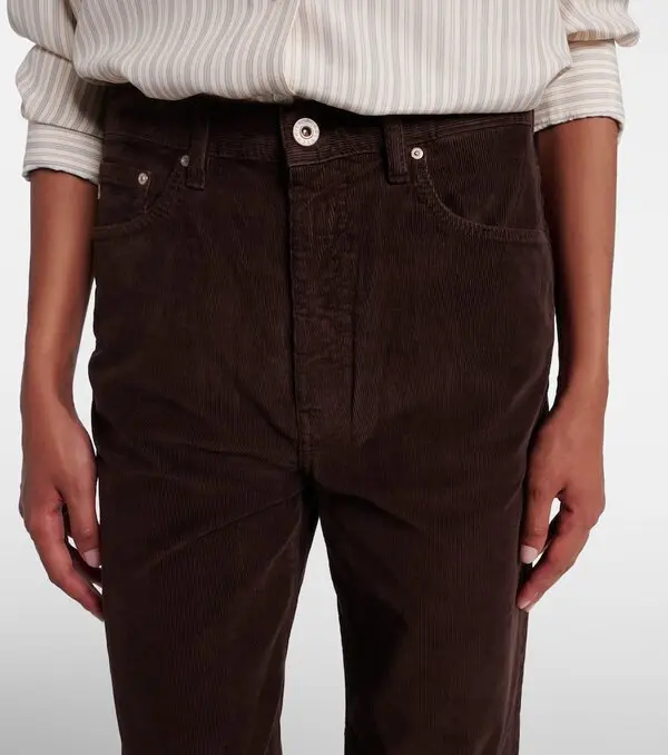 Ag Kora High-rise Wide-leg Corduroy Pants - Brown
