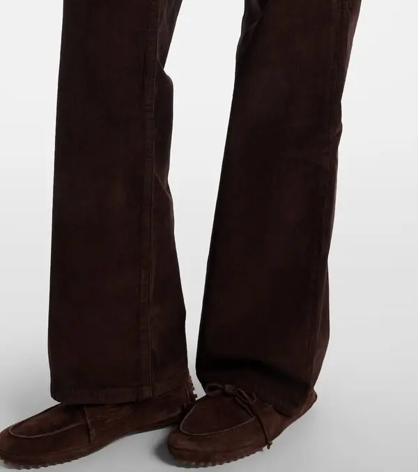 Ag Kora High-rise Wide-leg Corduroy Pants - Brown