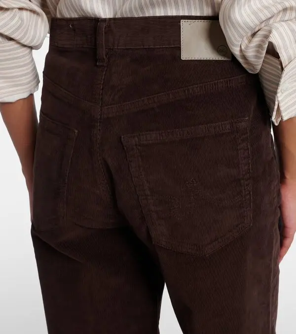 Ag Kora High-rise Wide-leg Corduroy Pants - Brown