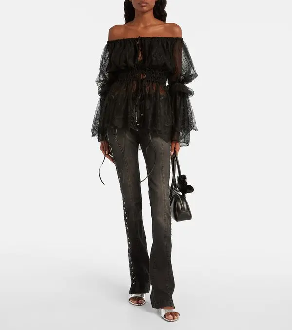 Blumarine Low-rise Slim-fit Flared Jeans