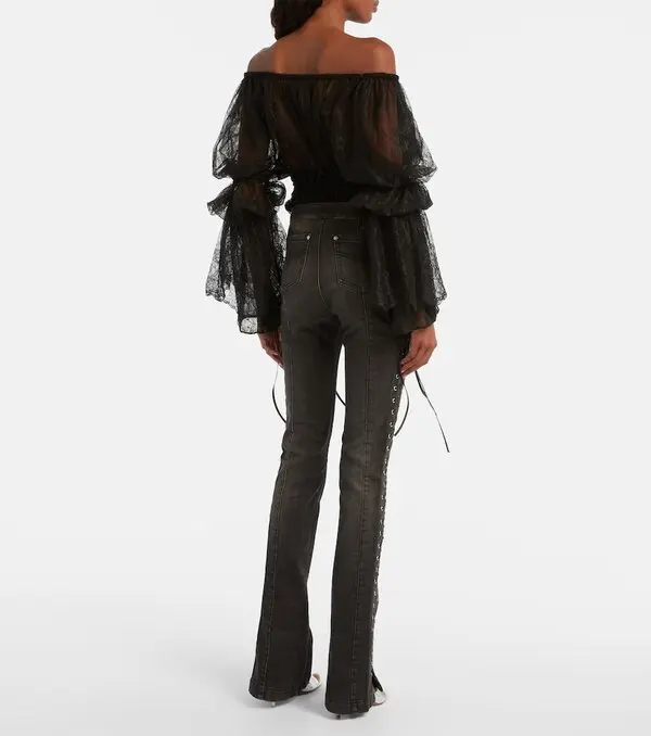 Blumarine Low-rise Slim-fit Flared Jeans