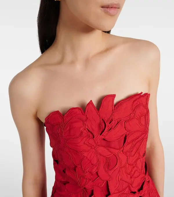 Simkhai Audrey Peplum Lace Midi Dress