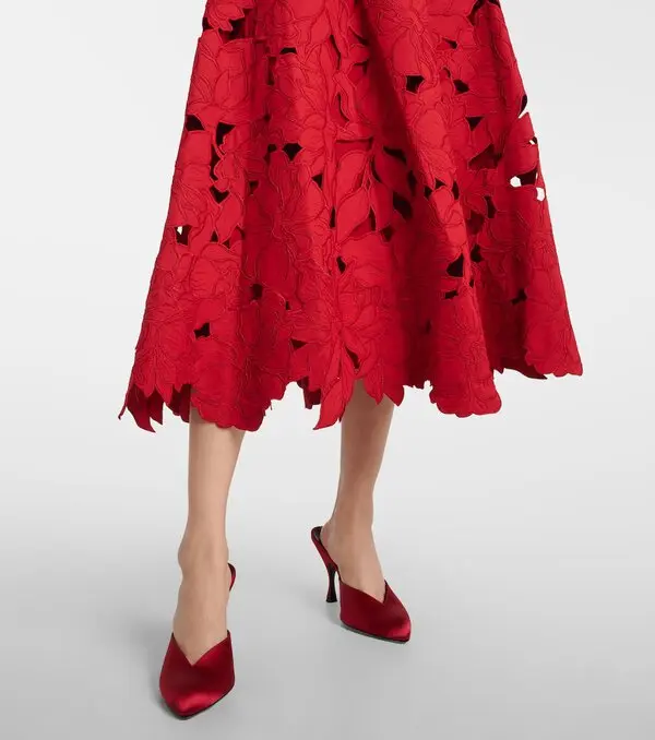 Simkhai Audrey Peplum Lace Midi Dress