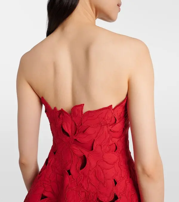 Simkhai Audrey Peplum Lace Midi Dress