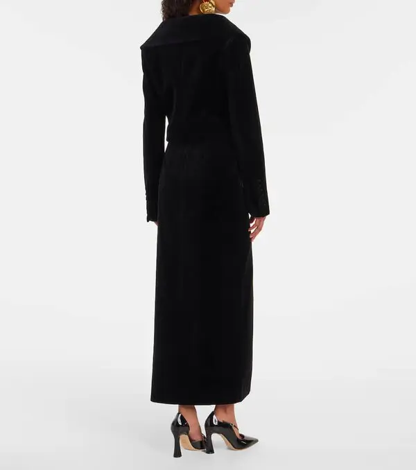 Nina Ricci Cropped Cotton Velvet Jacket