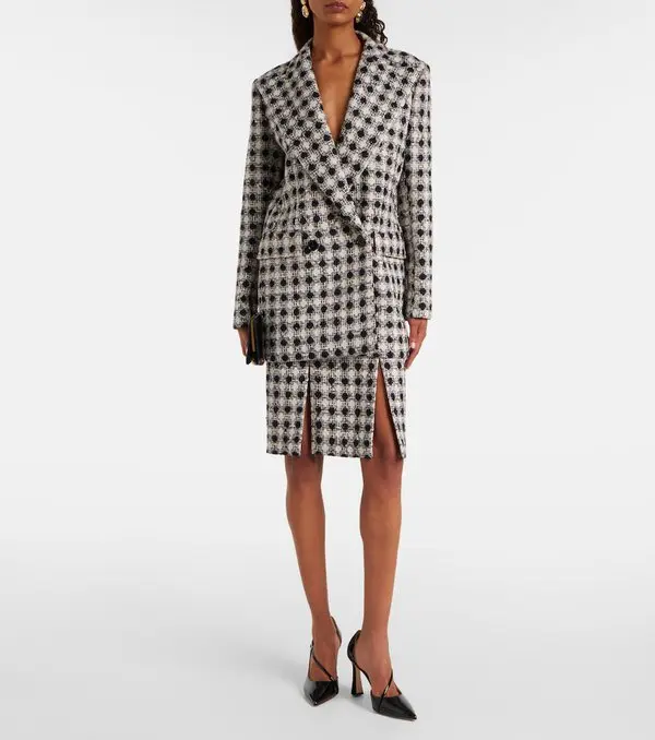 Nina Ricci Double-breasted Tweed Blazer