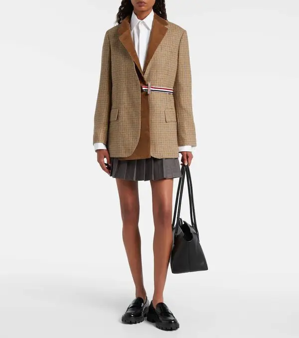 Thom Browne Gunclub Houndstooth Wool Blazer