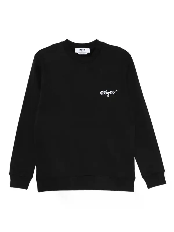 MSGM Logo-embroidered Sweatshirt - Black