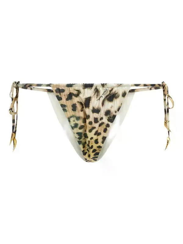 Roberto Cavalli Leopard-print Tie-side Bikini - Neutrals