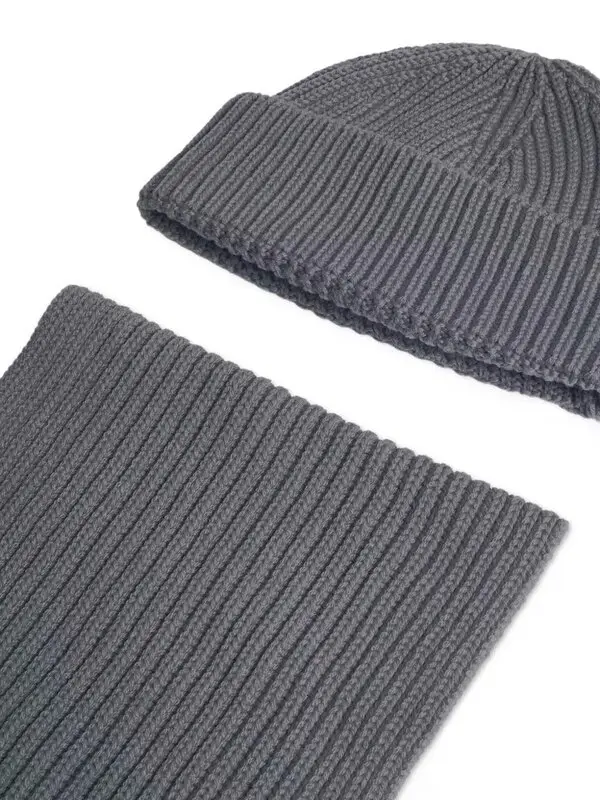 Dsquared2 Ribbed-knit Scarf And Beanie Set