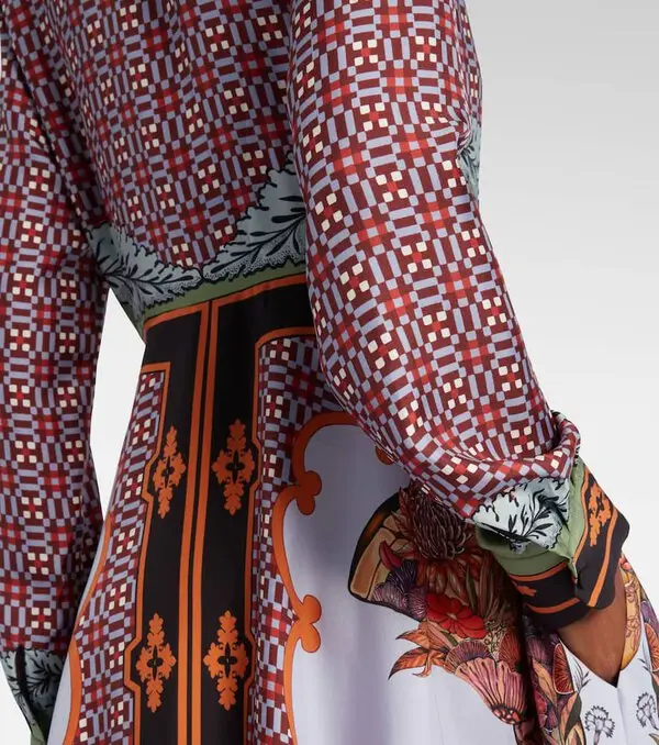 La DoubleJ San Pietro Printed Silk Maxi Dress