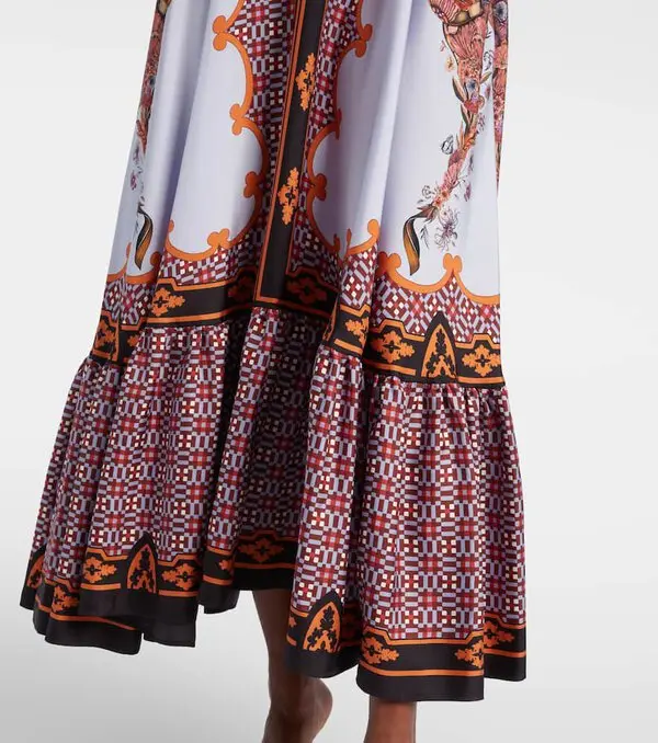 La DoubleJ San Pietro Printed Silk Maxi Dress