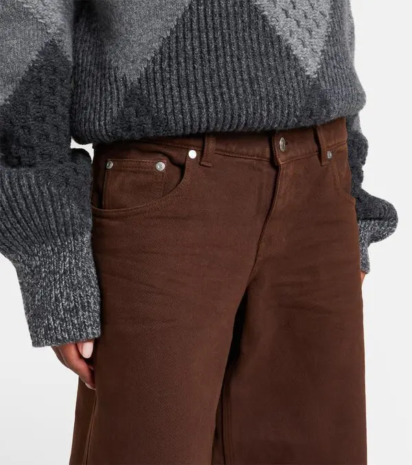 Stella McCartney Low-rise Wide-leg Jeans In Wash - Brown