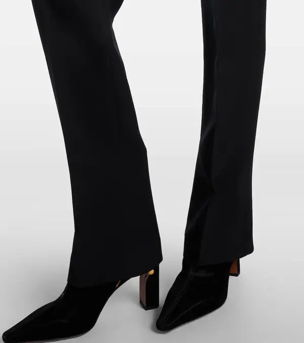 Alexander McQueen Wool And Silk-blend Straight Pants
