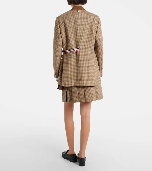 Thom Browne Gunclub Houndstooth Wool Blazer